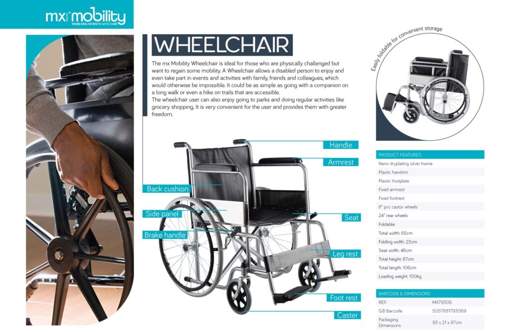 Mobility-Wheelchair Foldable Self-Propelled - mx™ Health
